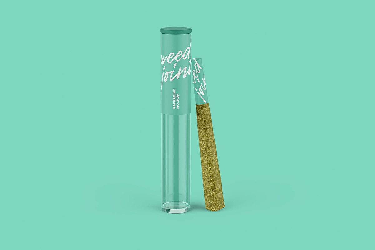 Weed Joint Pre-Roll Mockup - 5 PSD, a Product Mockup by easymock 2