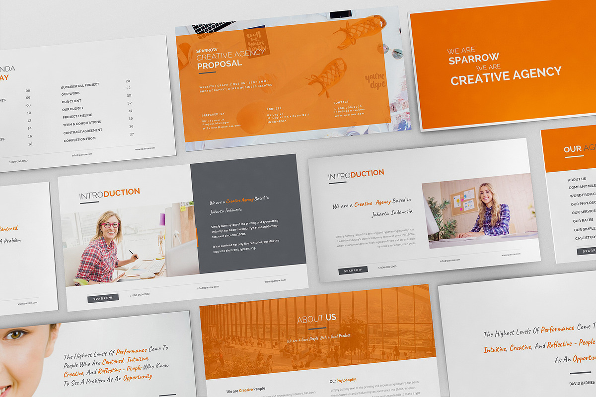 Sparrow - Creative Agency Powerpoint, a Presentation Template by Giant ...