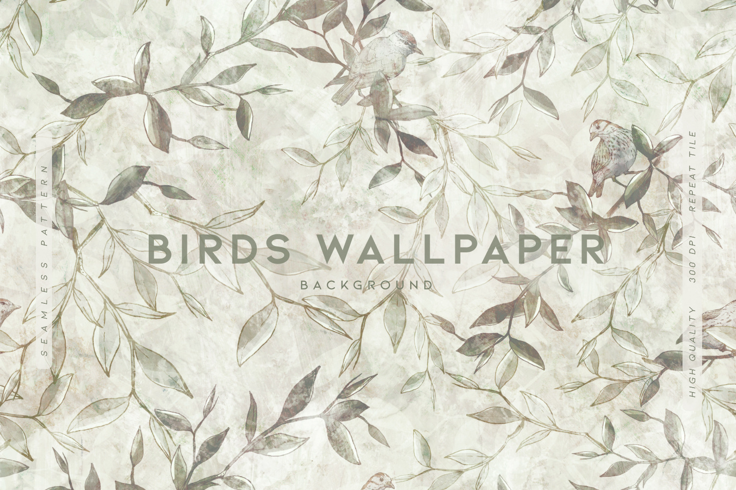 Birds Wallpaper, a Wallpaper Graphic by MalyskaStudio
