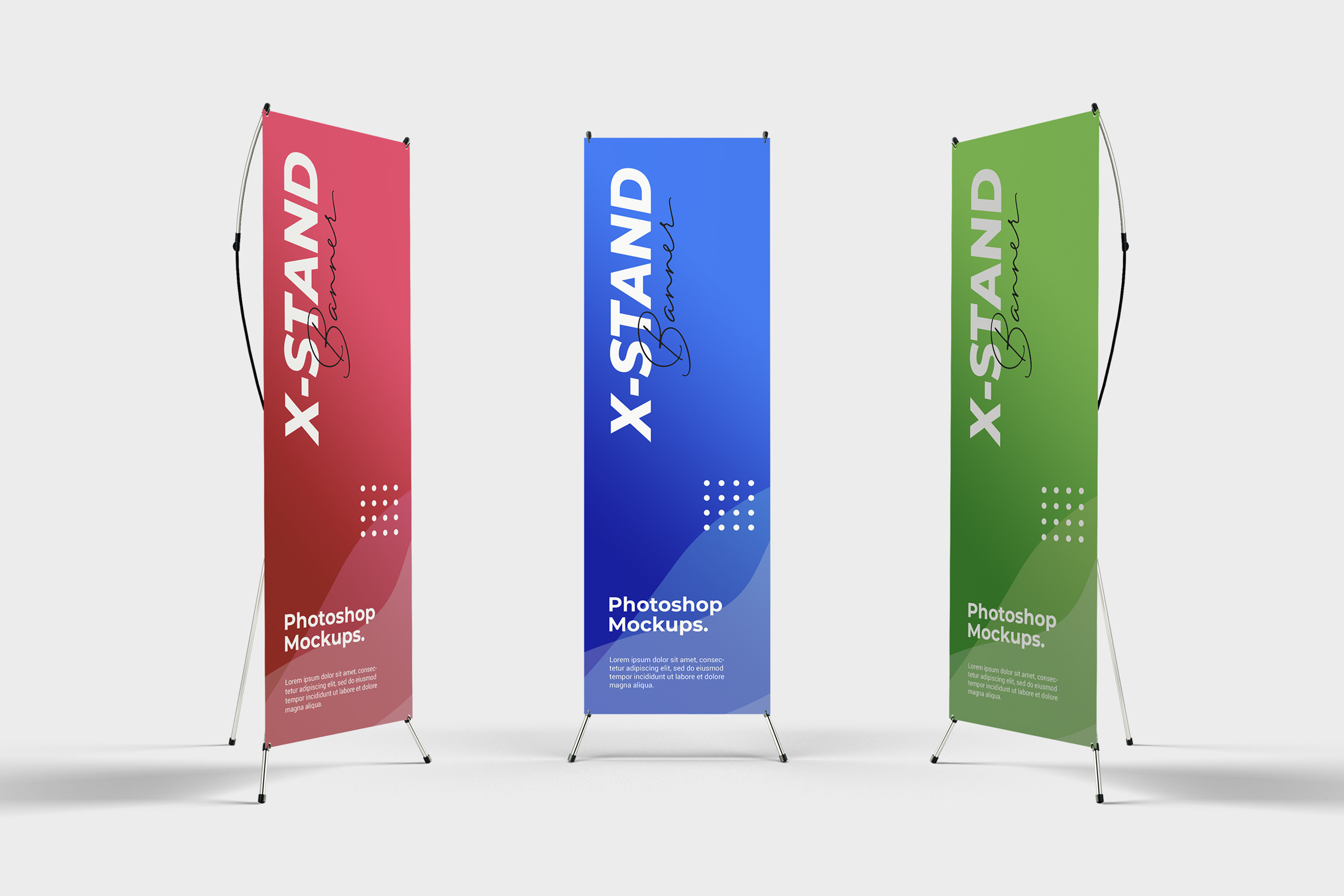 X-Stand Banner Mockups, a Print Template by artimasa