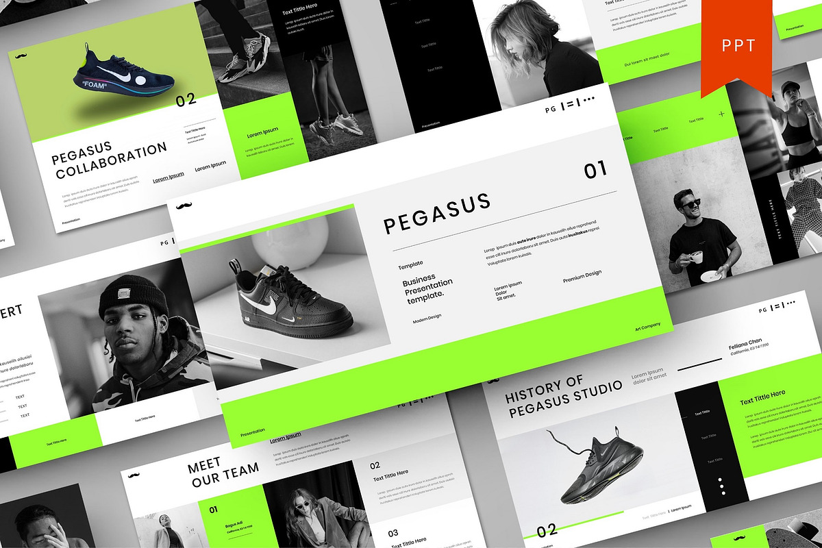Pegasus – Business PowerPoint, a Presentation Template by Dens Creative Studio