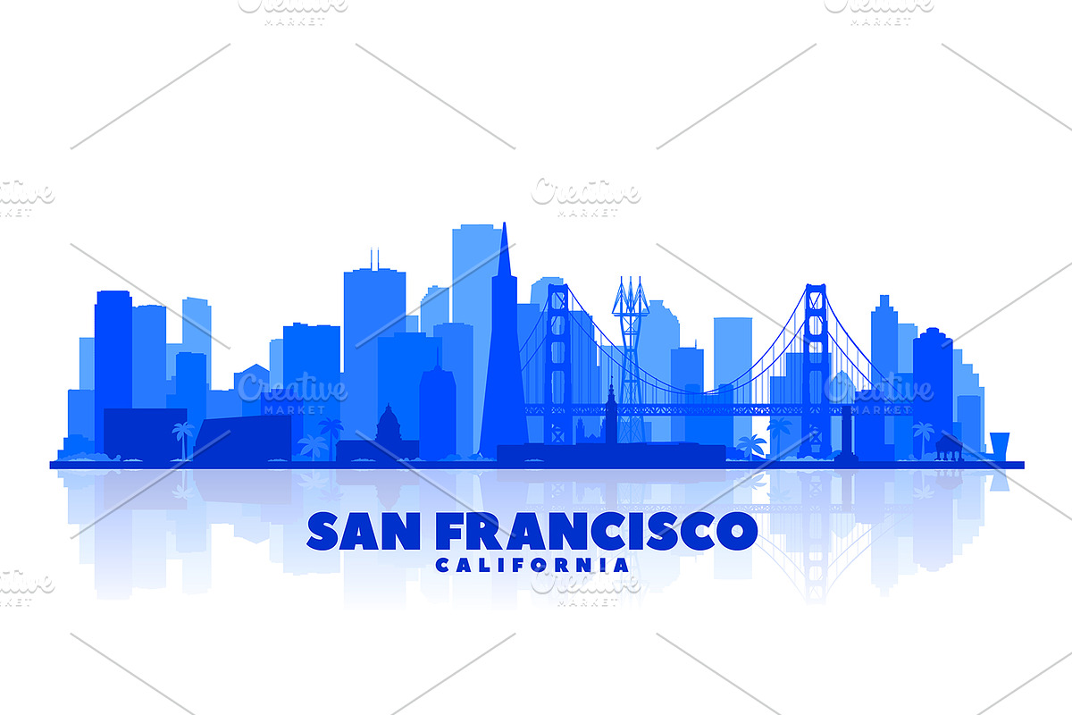 San Francisco vector skyline, a Work Illustration by Sky and glass