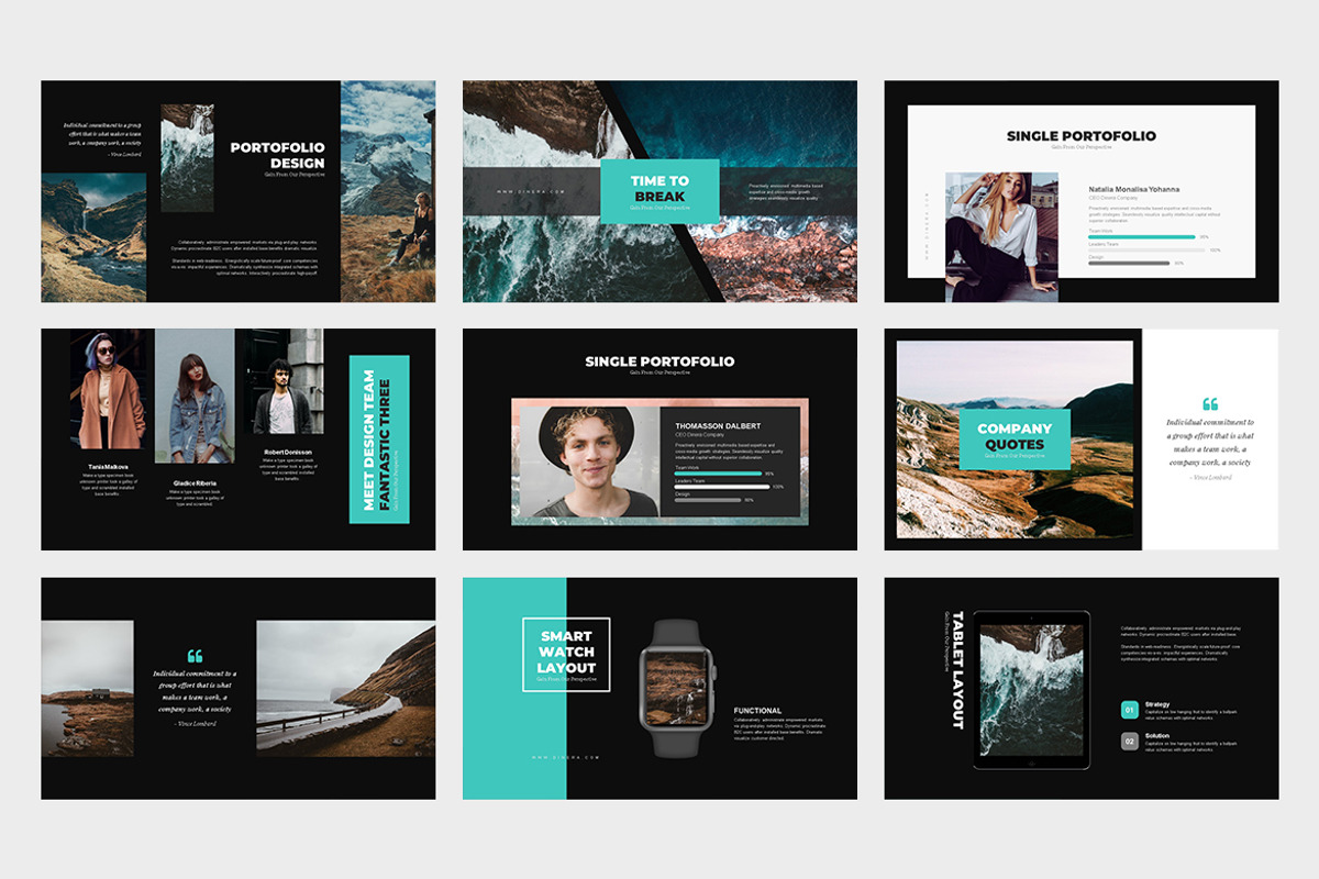 Dinera : Minimal Nature Powerpoint, a Presentation Template by Punkl Camp