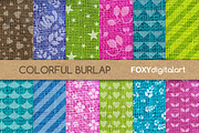 Burlap Texture Digital Papers, a Pattern Graphic by FOXYdigitalart