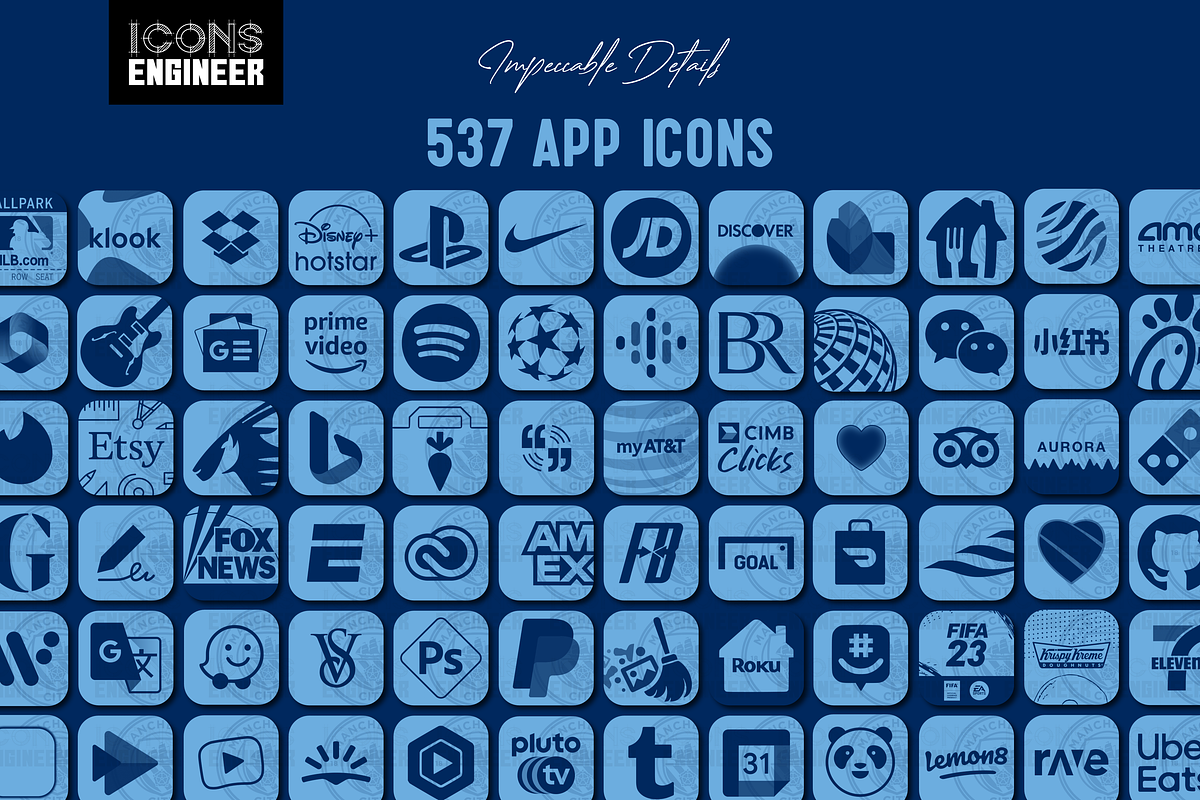 Man City Theme Pack | Home Kit, an Icon by IconsEngineer