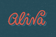 Aliva, a Script Font by artimasa