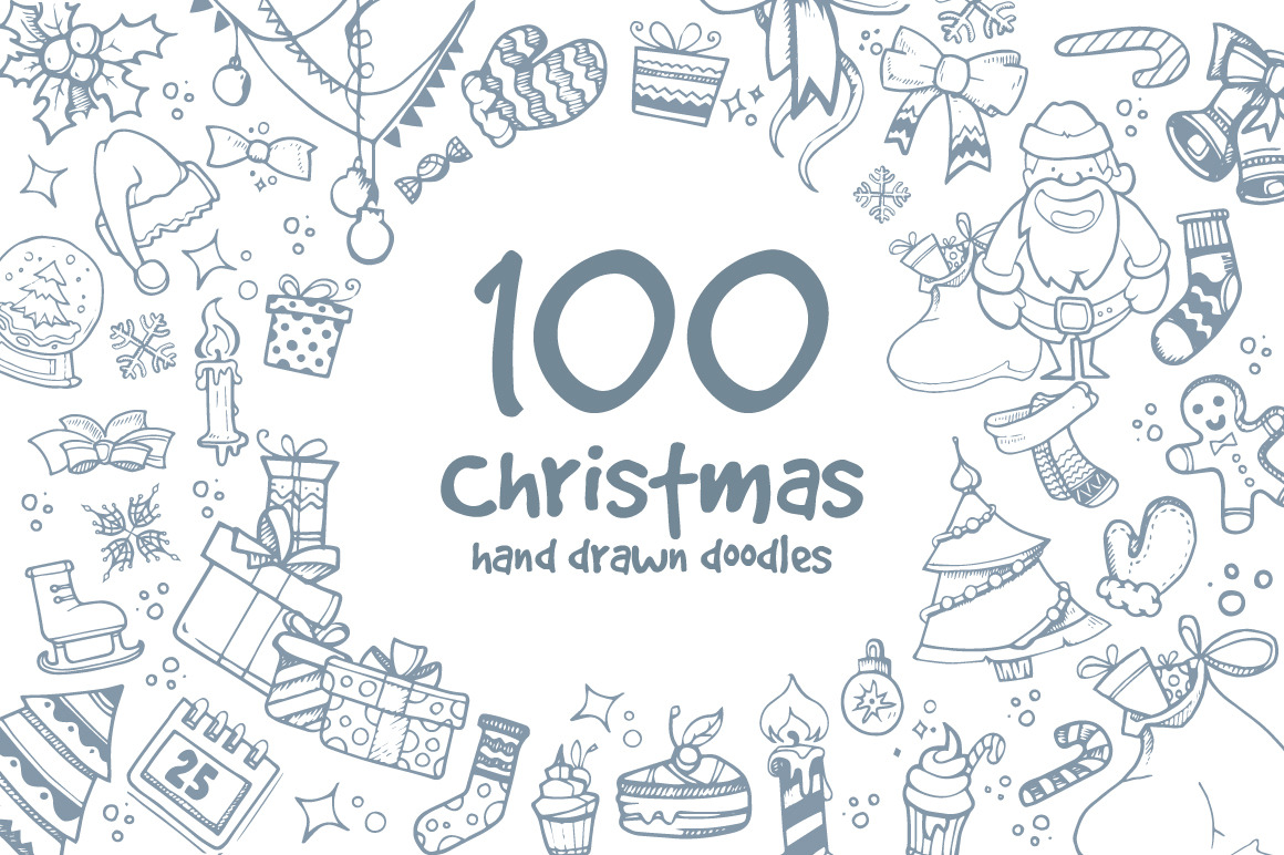 Christmas Hand drawn doodles, a Decorative Illustration by Multigon
