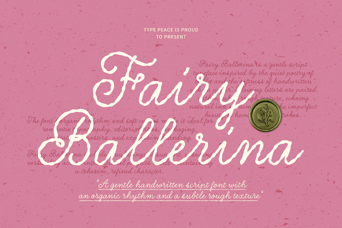 Fairy Ballerina | Script Font, a Script Font by type peace