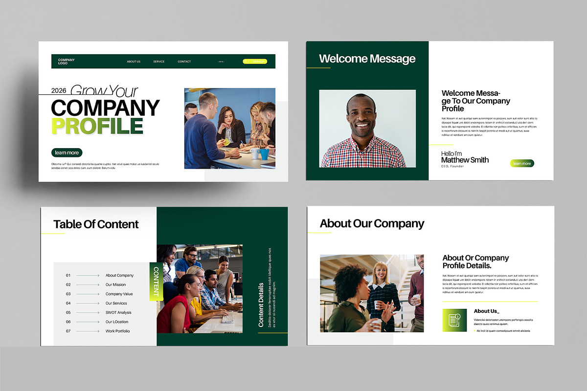 Company Profile Presentation Design