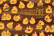 Cute kawaii fire, an Object Illustration by Palau