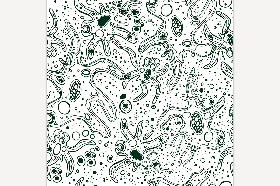 Amoeba Hand-drawn pattern, a Pattern Graphic by Anna's Shop