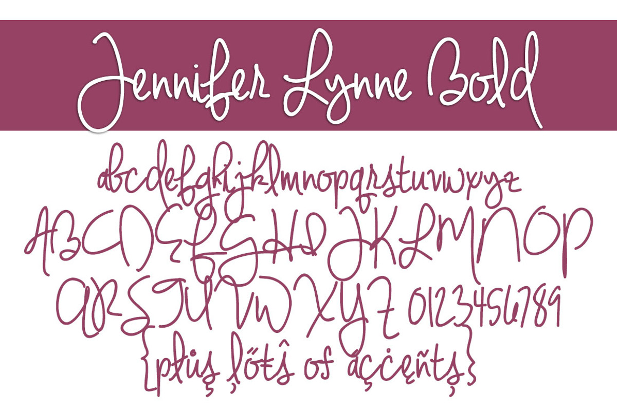 Jennifer Lynne Font Family, a Script Font by Brittney Murphy Design ...