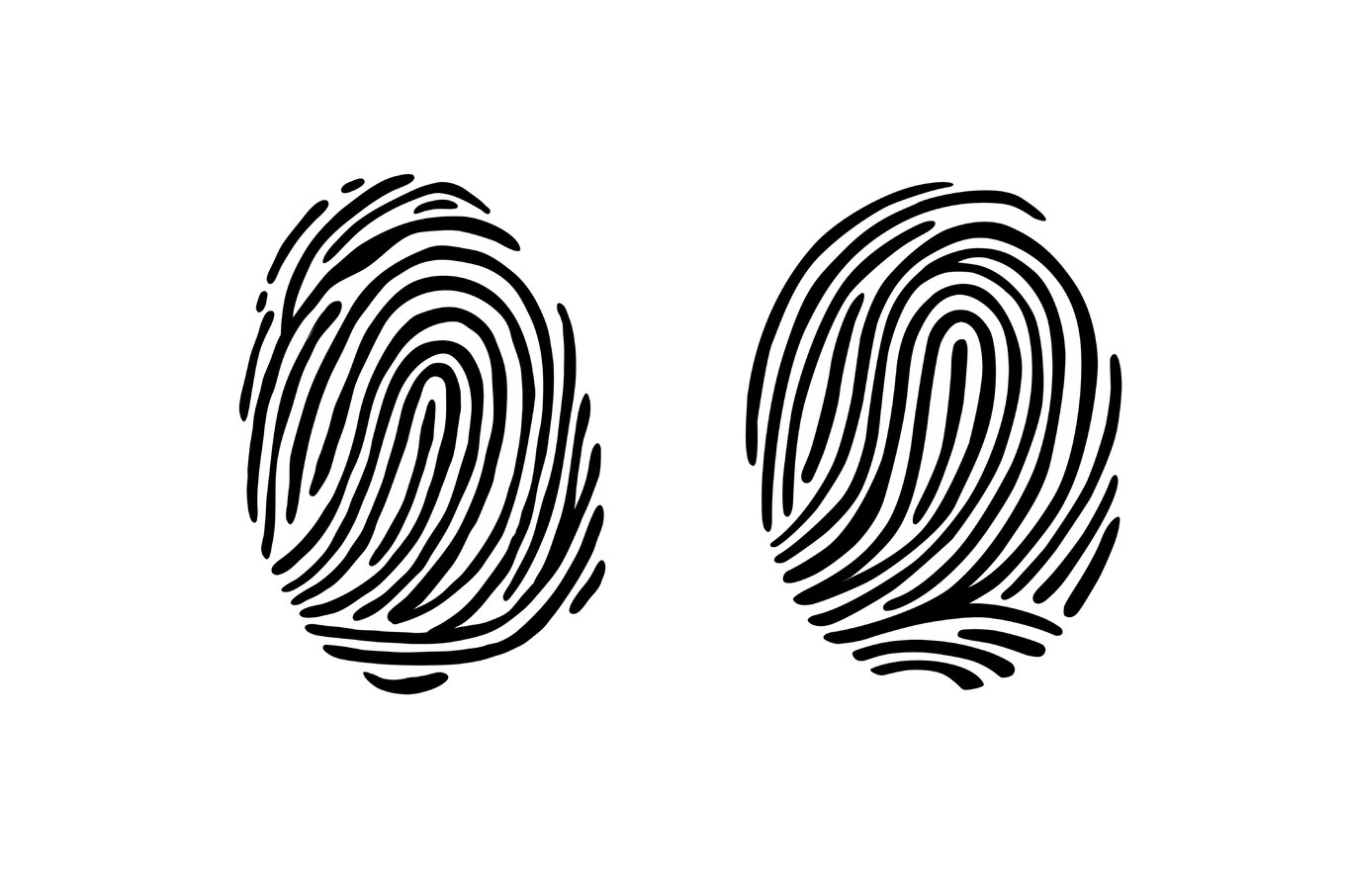 Thumb print fingerprint vector illustration, a Person Illustration by ...