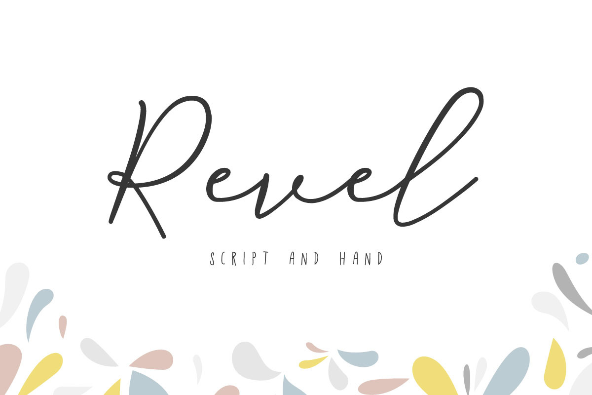 Revel Font, a Script Font by vuuuds