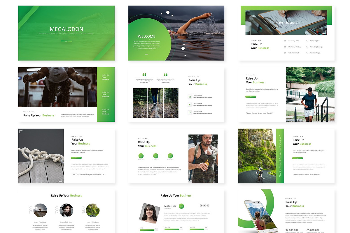 Megalodon - Powerpoint Template, a Presentation Template by AQR Studio