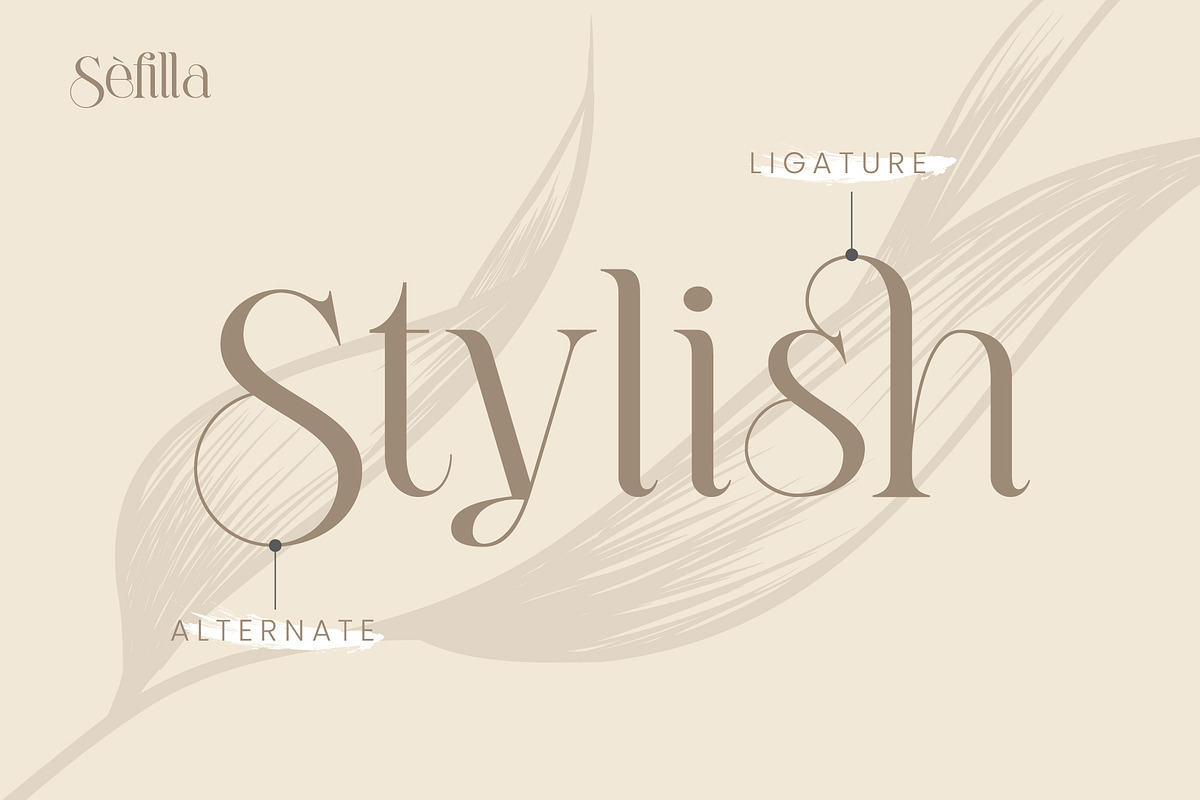 Sefilla | Modern Stylistic serif, a Serif Font by roomspace creative ...