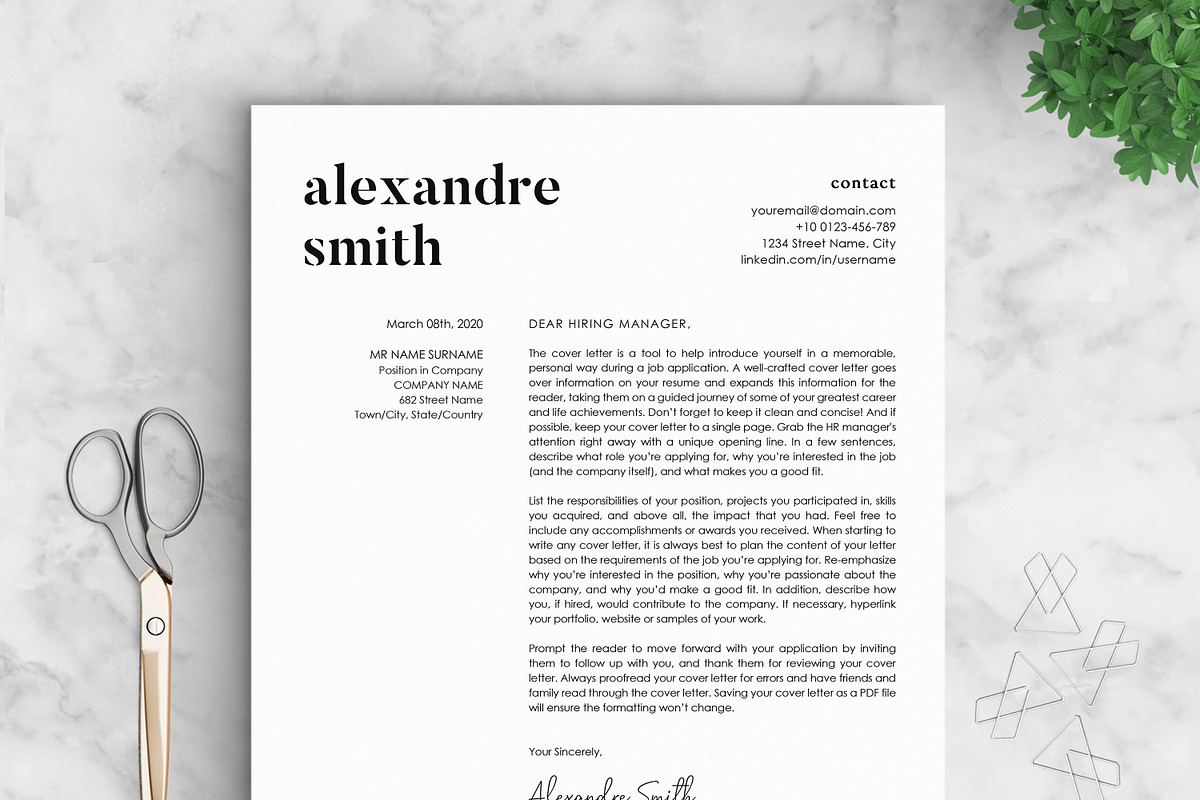 Resume/CV - The Smith, a Resume Template by CreativeLandStudio
