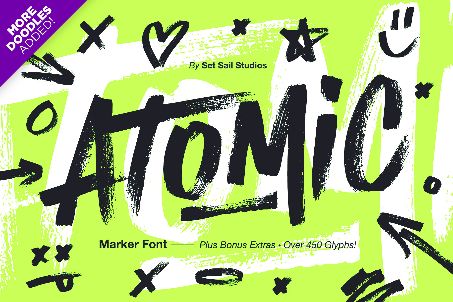 ATOMIC Marker Font + Extras (UPDATE), a Font by Sam Parrett