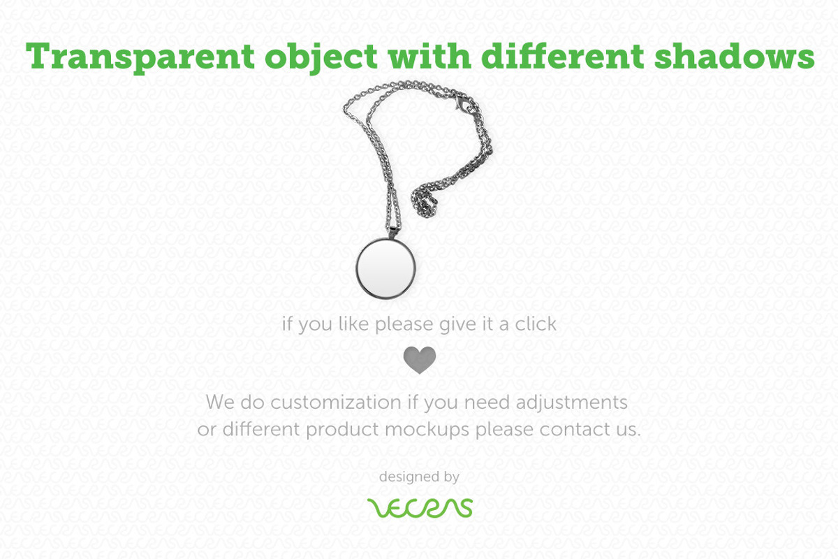 Round Locket with chain Mock-up, a Print Template by VecRas