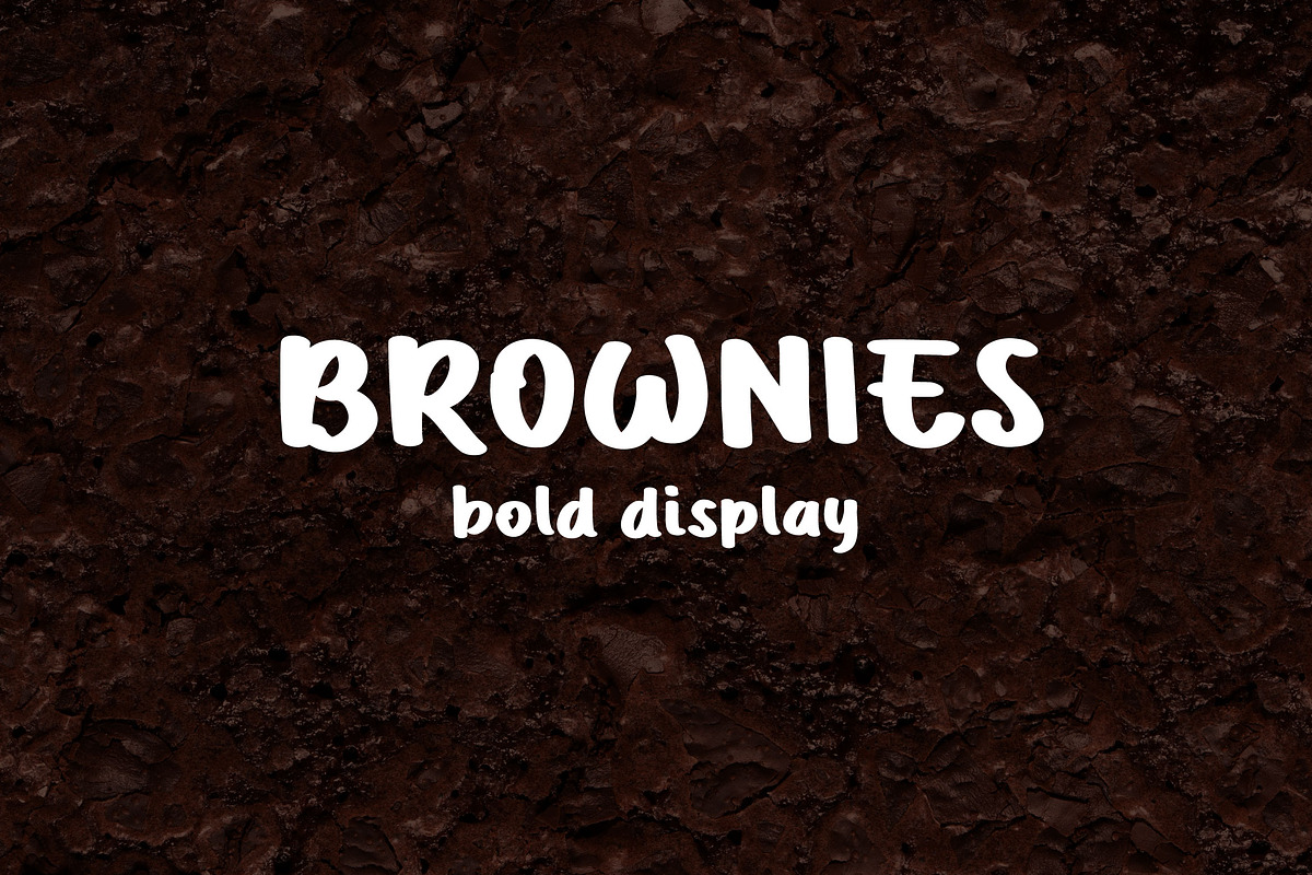 Brownies - Bold Display Font, a Sans Serif Font by Mightyfire