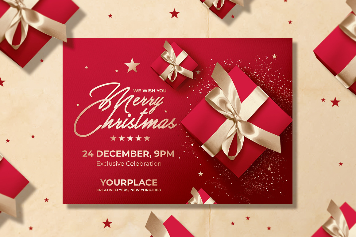Christmas Invitation, an Invitation Template by Rome B Creation ...