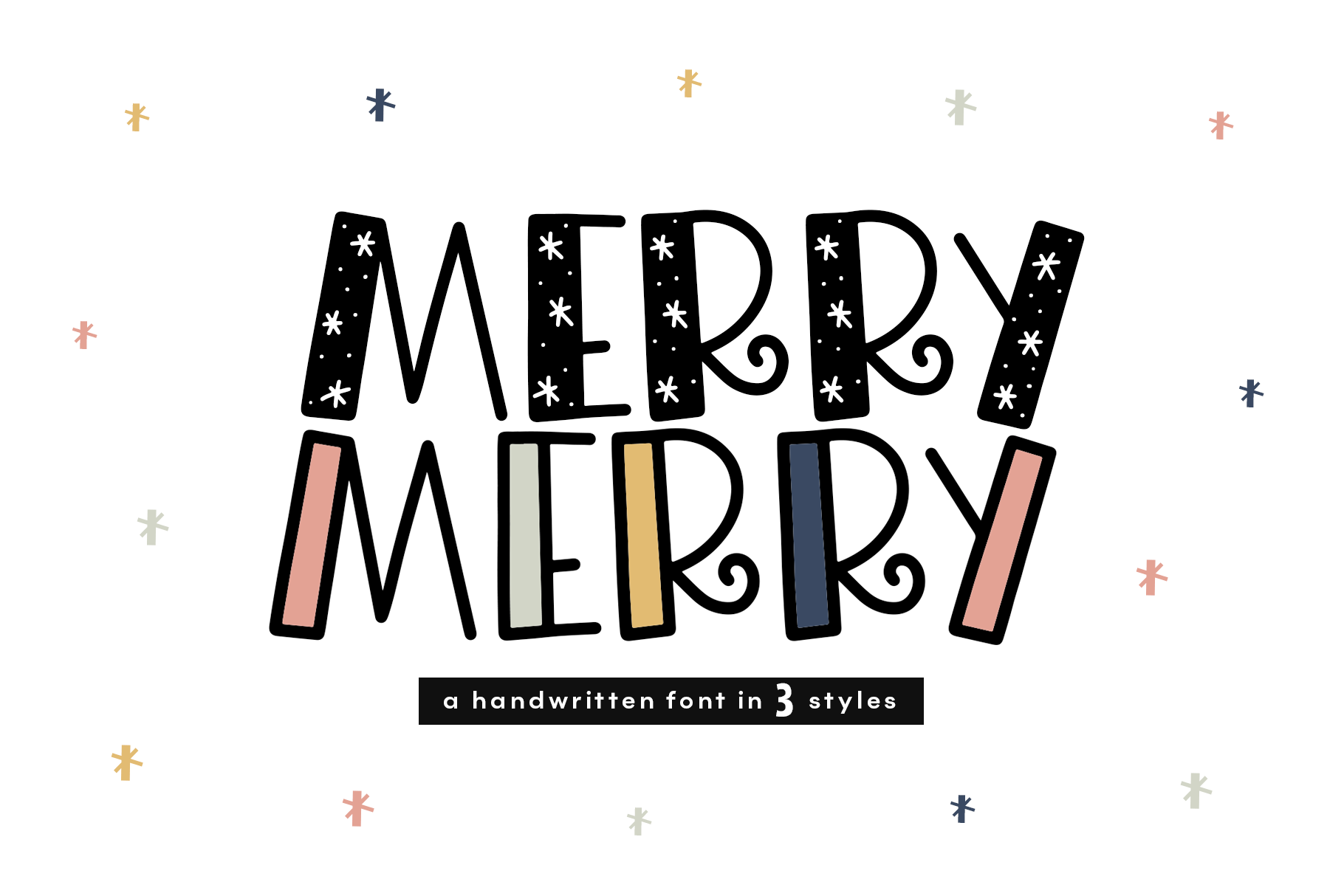Merry Merry | Fun Font Trio, a Sans Serif Font by KA Designs