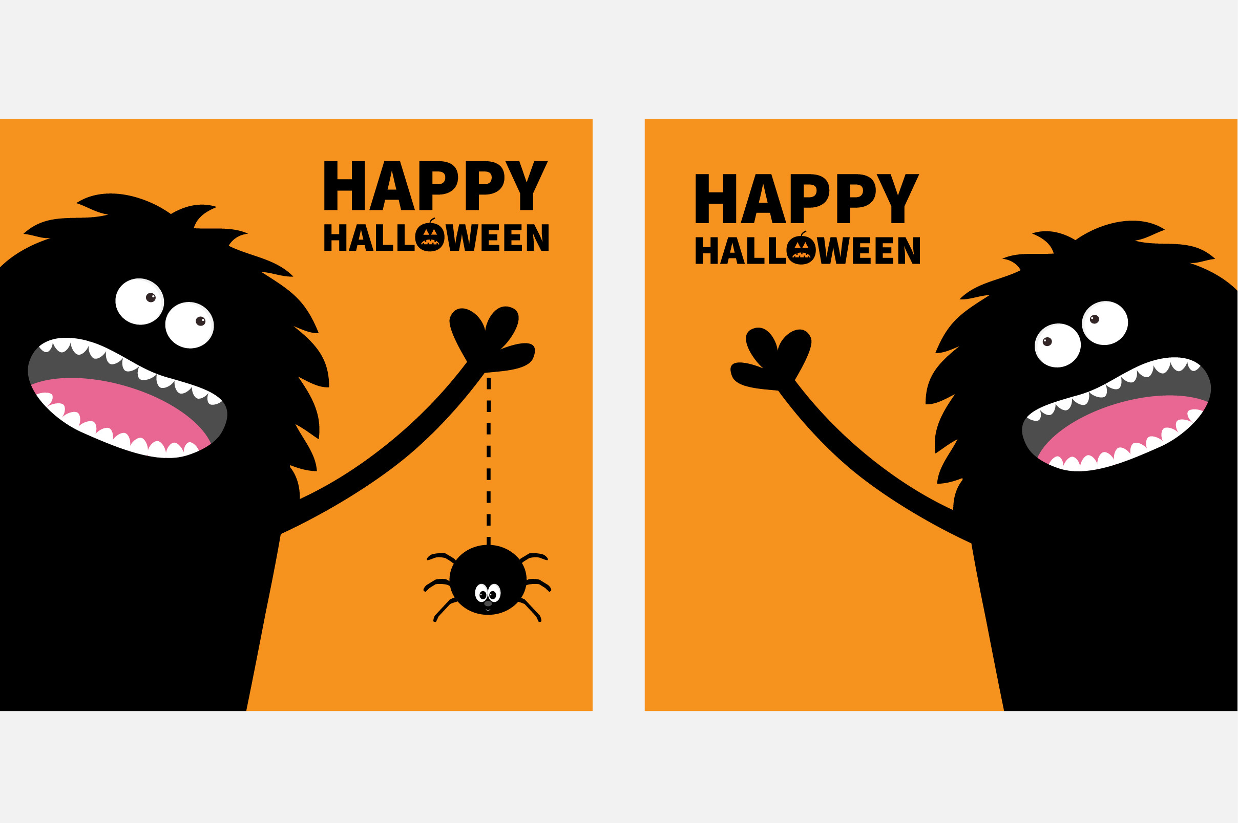 Screaming monster set. Spider, an Animal Illustration by Worldofvector