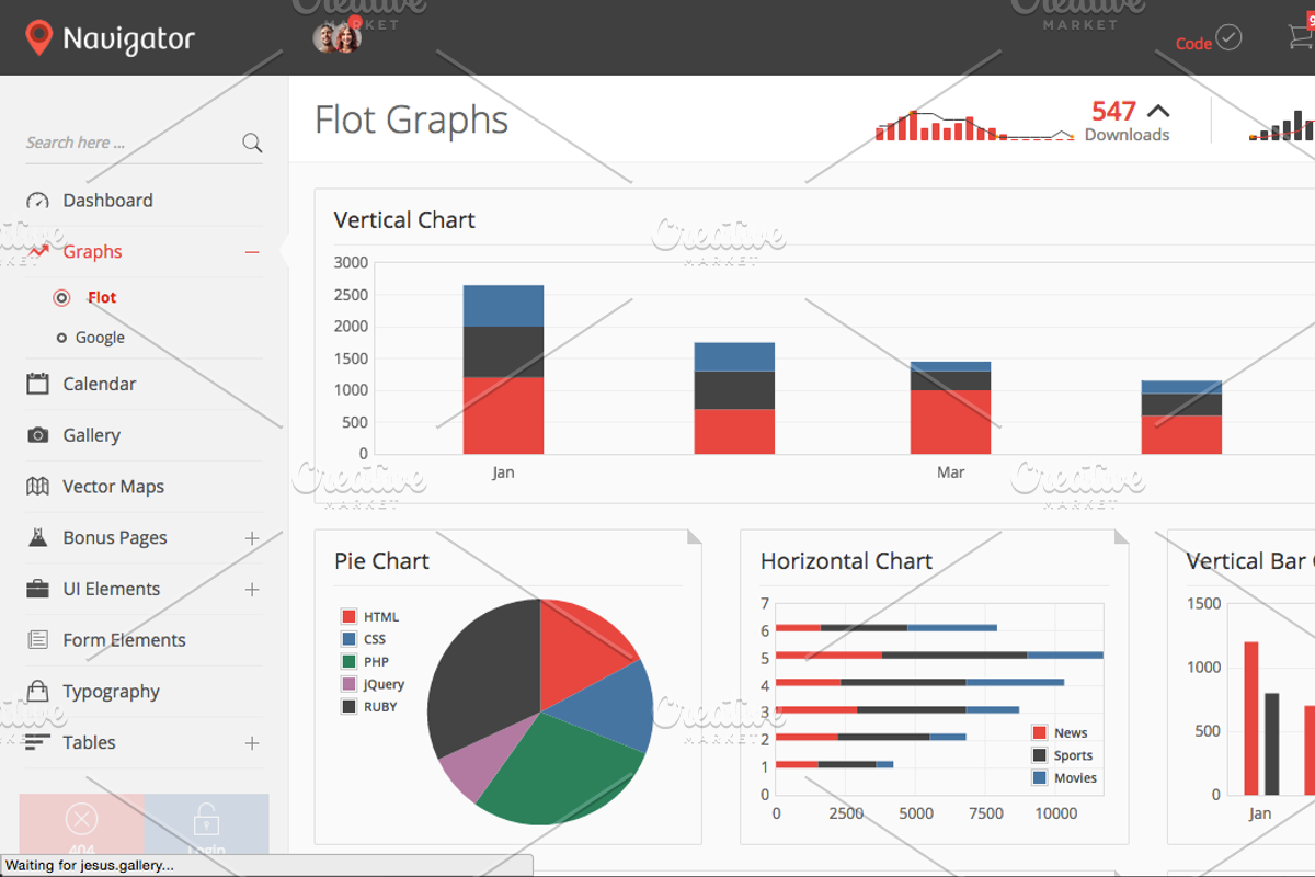 Square Admin Dashboard, a Bootstrap Template by Creative Themes