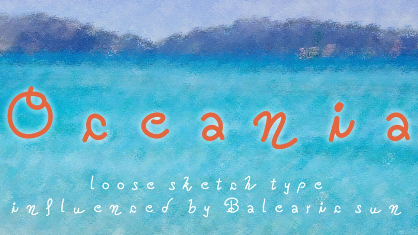 Oceania, a Balearic vacation font, a Script Font by Kreativ Font