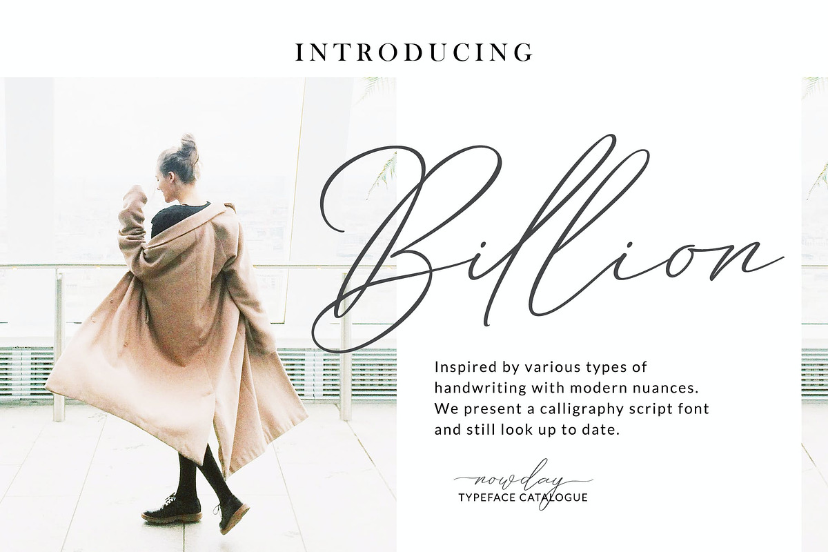 Billion Script Font, a Script Font by Siwox Studios