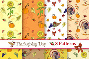 Thanksgiving Day Patterns, a Pattern Graphic by Nataliapiache