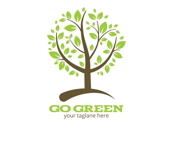 Go green tree logo, a Branding & Logo Template by Microvector