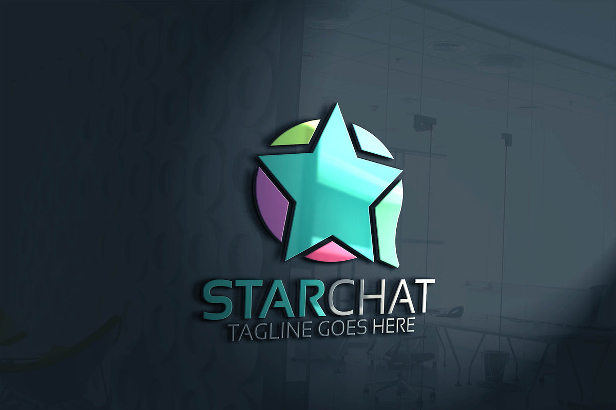 Star Chat Logo, a Branding & Logo Template by Josuf Media
