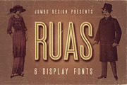 Ruas - Vintage Style Font, a Font by JumboDesign