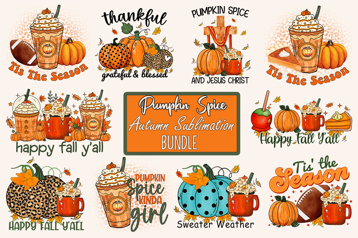 Pumpkin Spice Graphics Bundle, an Illustration by Boodesign