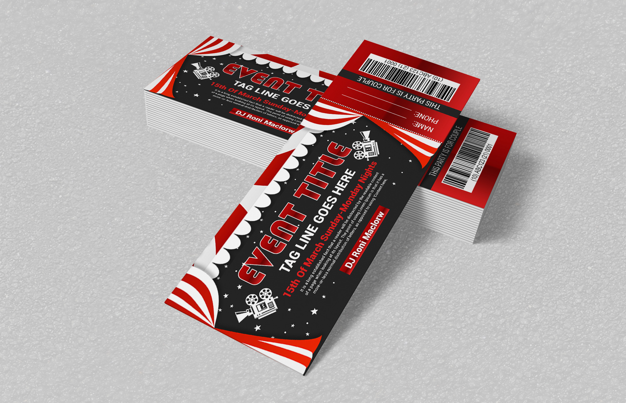 Movie Tickets Template, a Card Template by Psd Templates