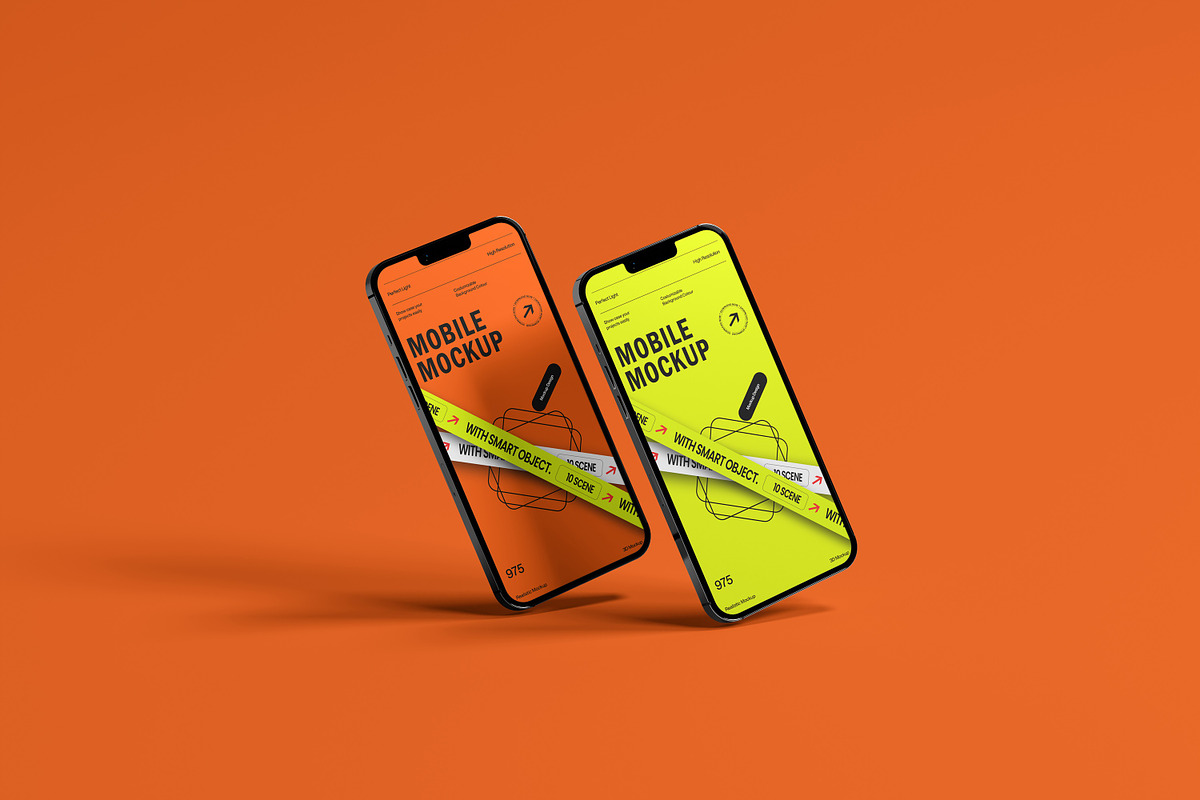 10 Screen Mockup Multi iPhone, an iPhone Mockup by East Gallery ...