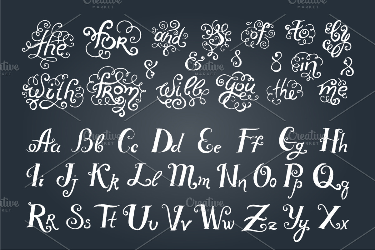 Handwritten calligraphy font, a Decorative Illustration by Artha Design ...