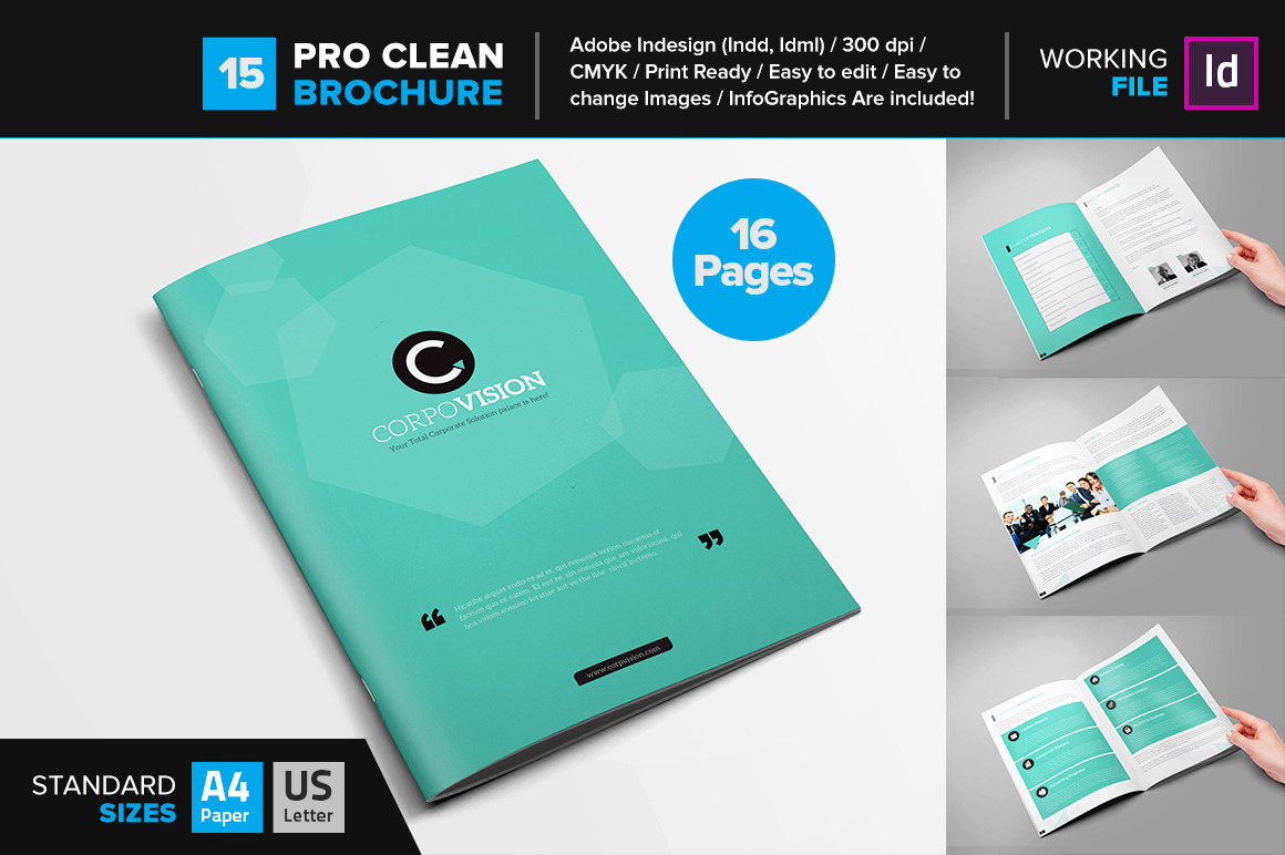 Clean Brochure Template 12, a Brochure Template by Layout Design