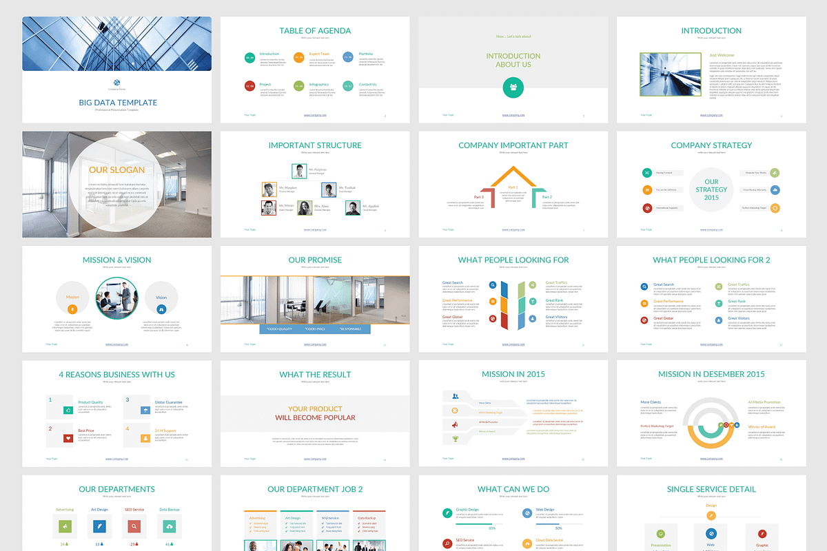 BIG DATA PowerPoint Template, a Presentation Template by Shafura