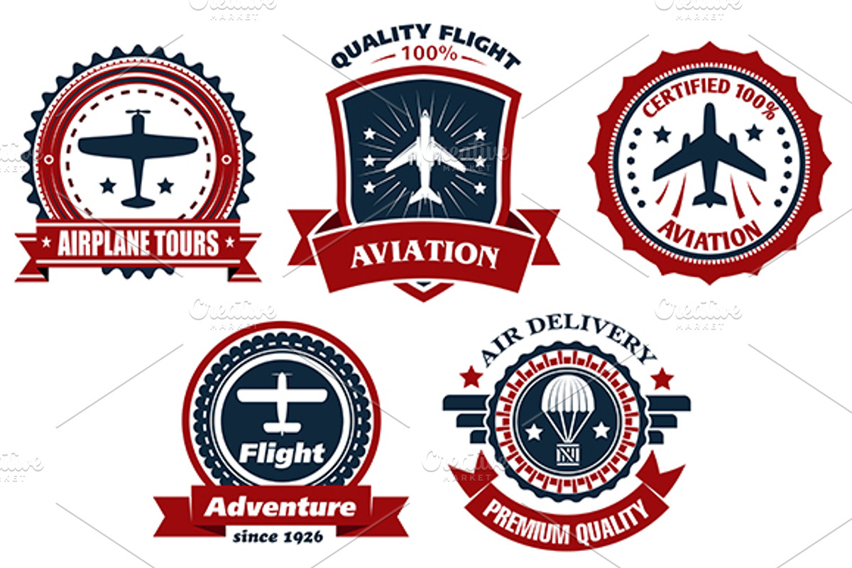 Aircraft and aviation banners, a Graphic by Vector Tradition