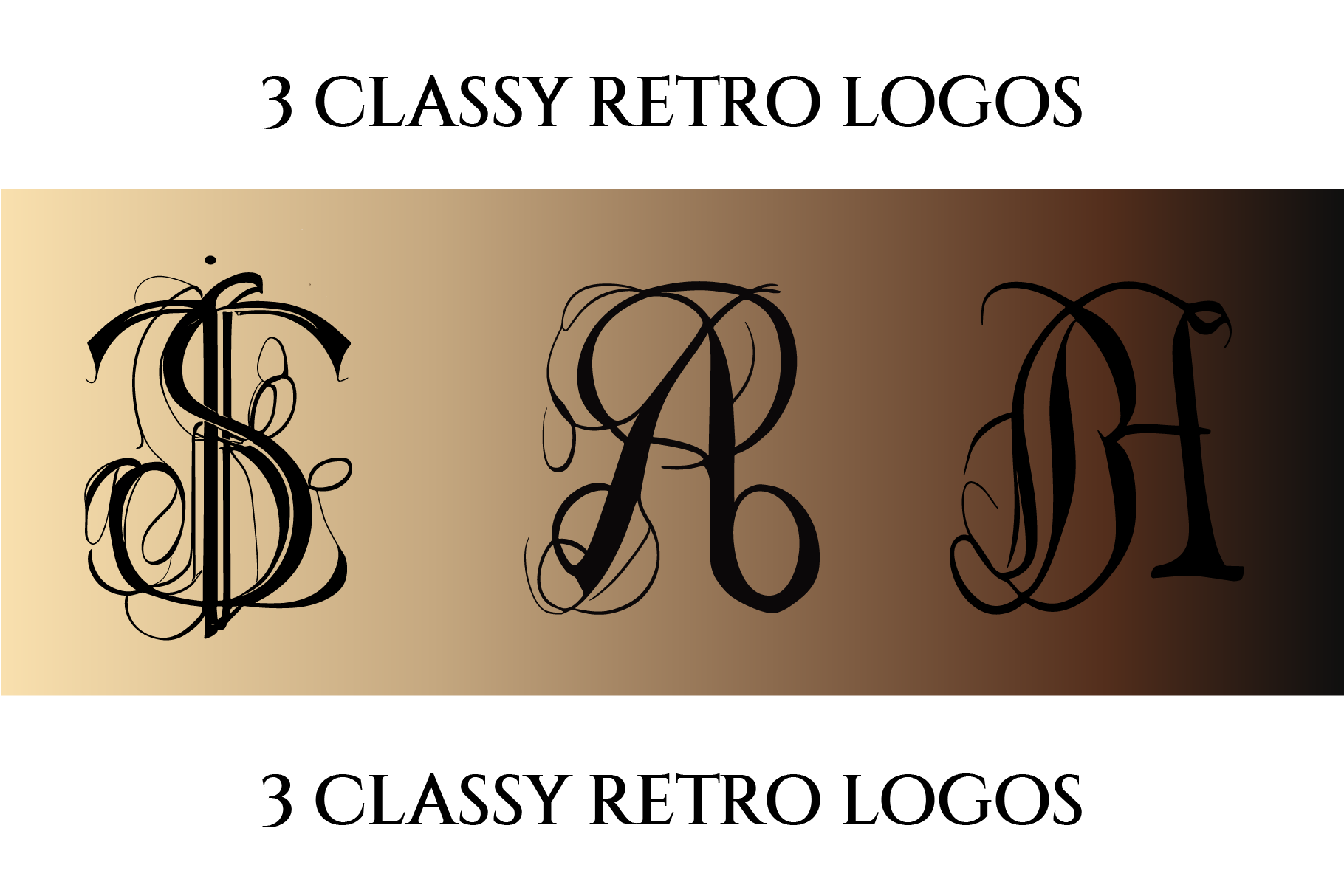 3 Classy Retro Logos, a Branding & Logo Template by HE Studio
