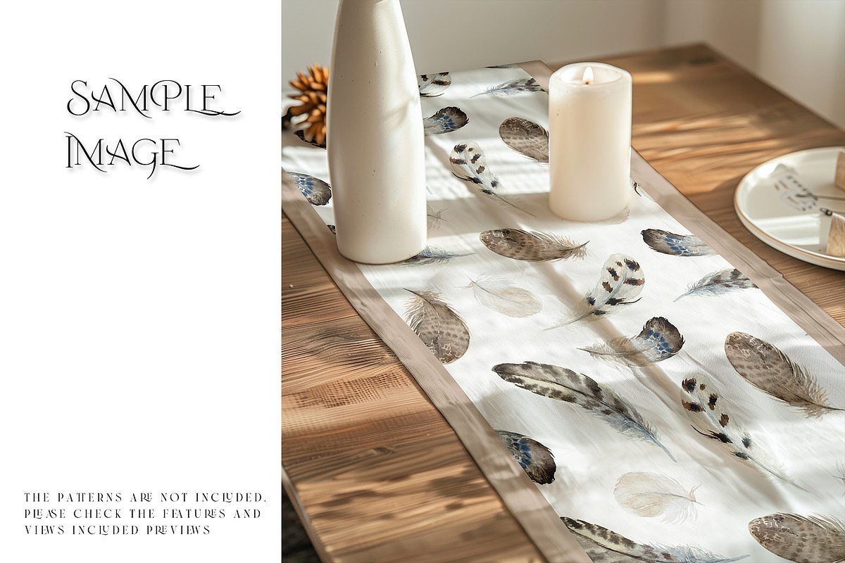 Table Runner with Smart Objects, a Household Mockup by mock-ups