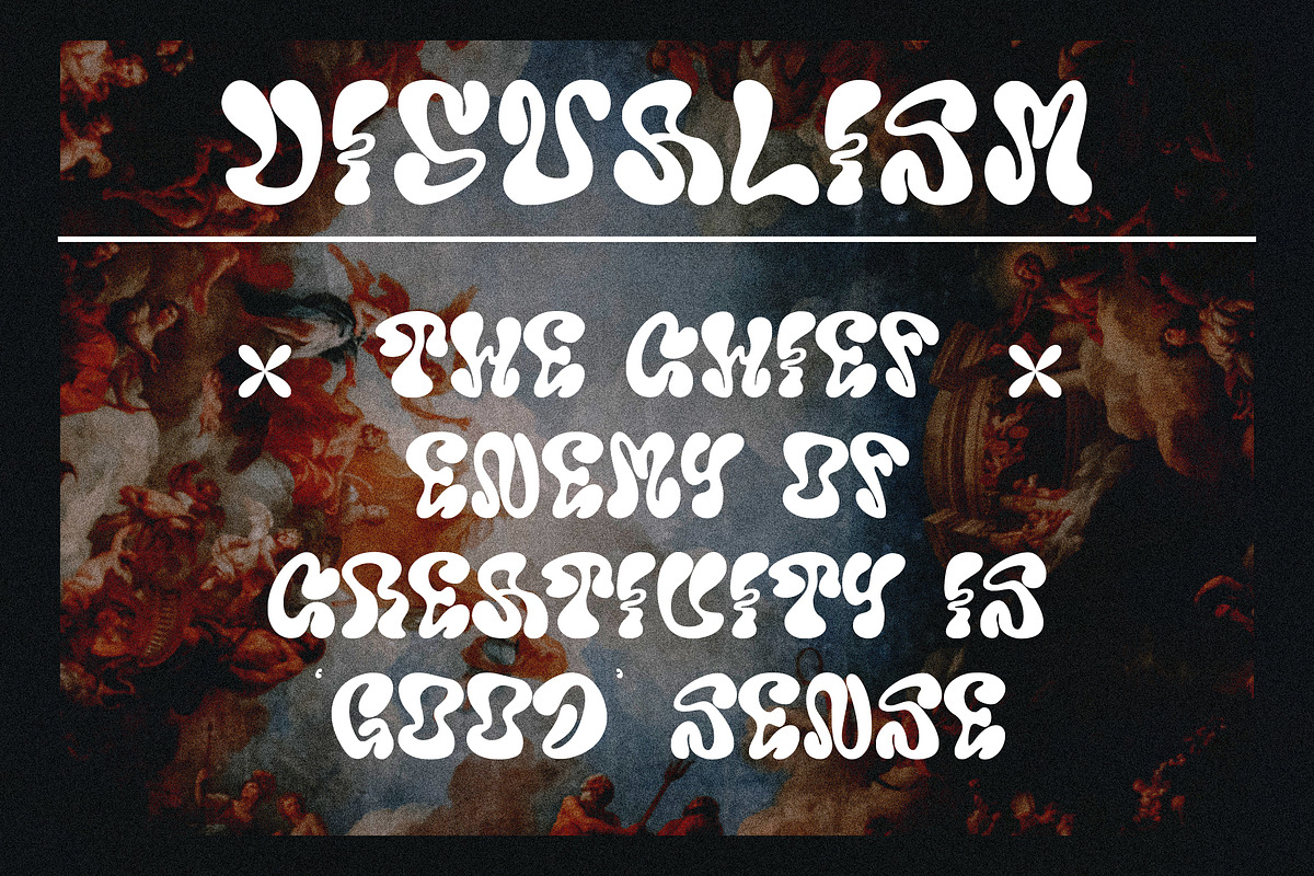 Visualism Font, a Sans Serif Font by Arendxstudio