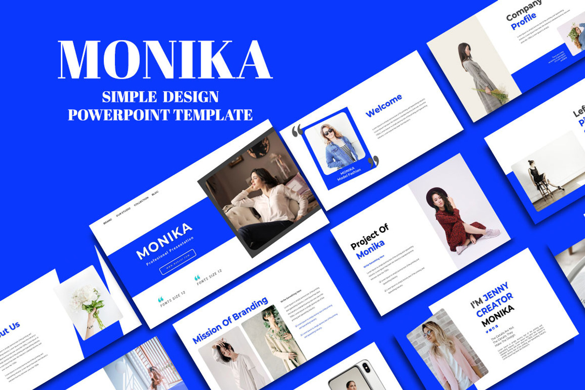 MONIKA Powerpoint Template, a Presentation Template by yanindesign