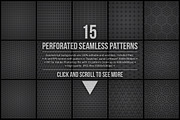 15 Seamless Perforated Patterns | Graphic Patterns ~ Creative Market