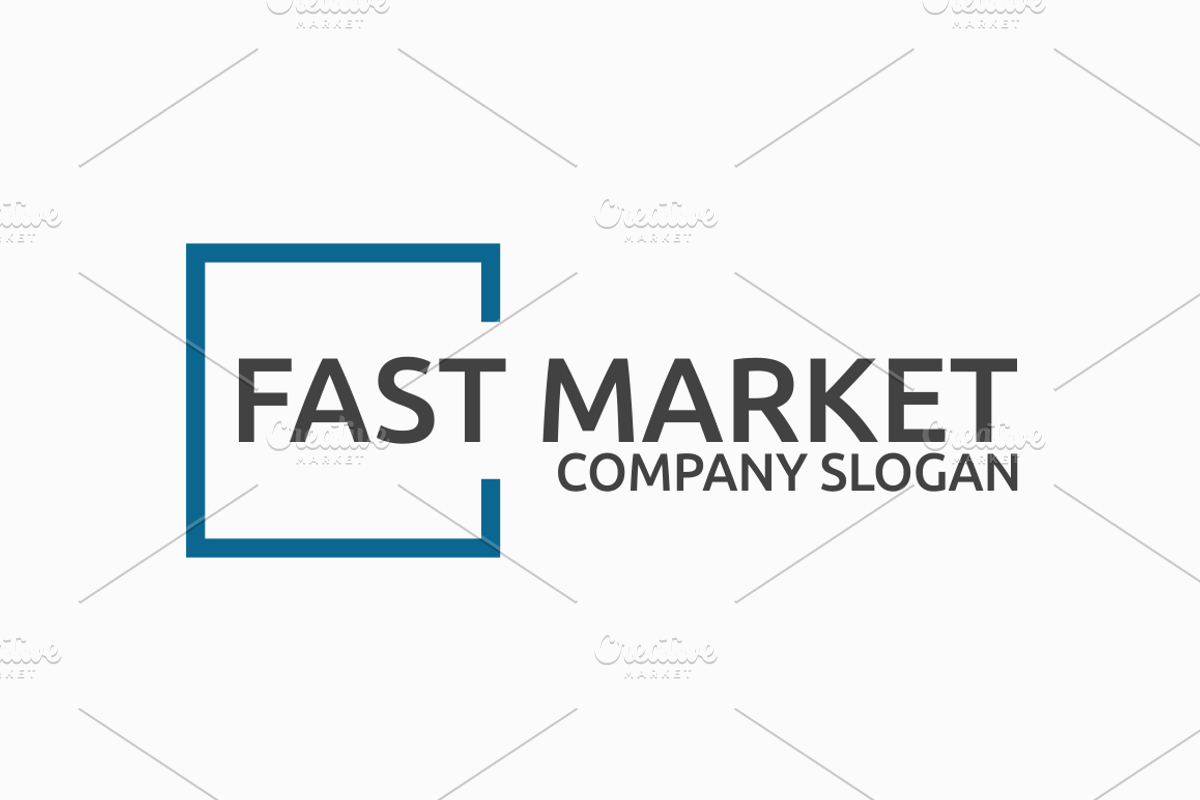 Fast Market Logo, a Branding & Logo Template by Brandlogo | Creative Market