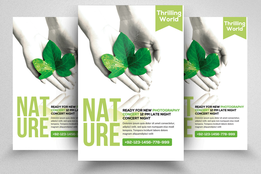 Nature Flyer Psd Templates 02, a Flyer Template by Design Up