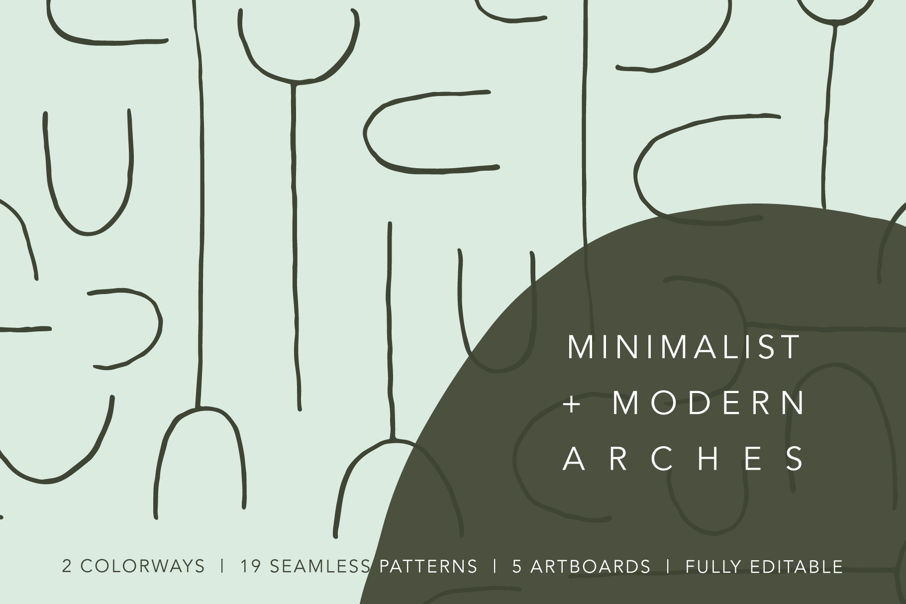 Minimal + Modern Arches | Patterns, a Pattern Graphic by The Collective ...
