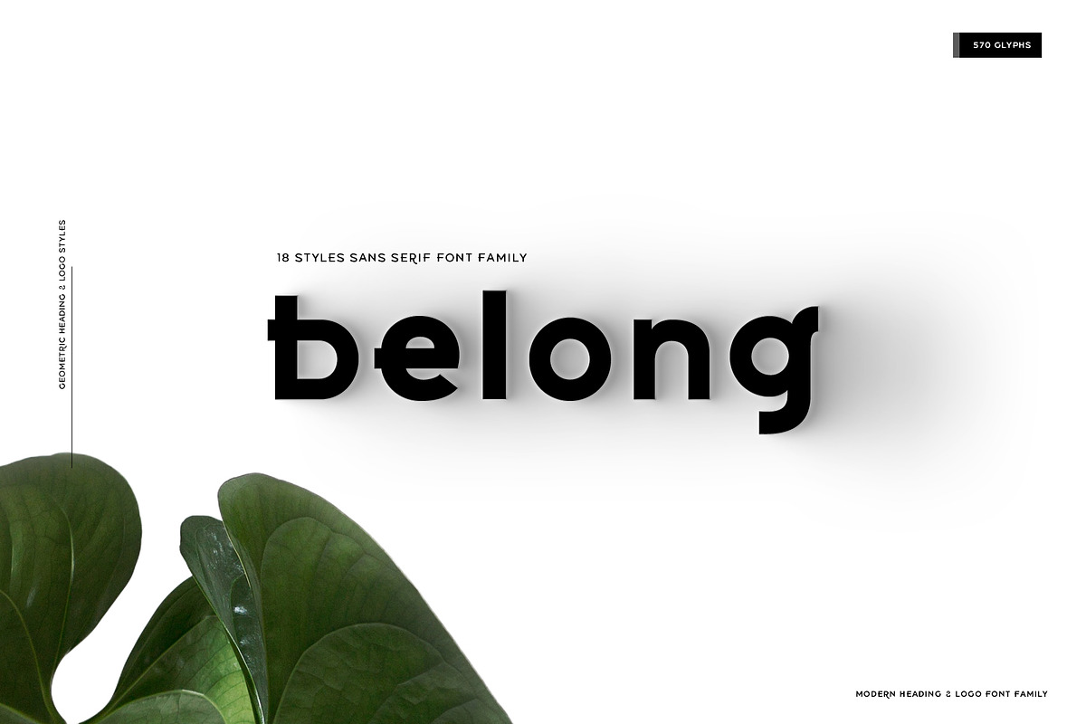 Belong Logo and Heading Font Family, a Sans Serif Font by Brenners